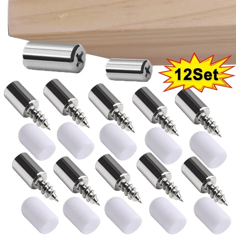 12Set Cross Self-tapping Screw /Laminate Support Cross Nail /Cabinet Board Screws with Rubber ...