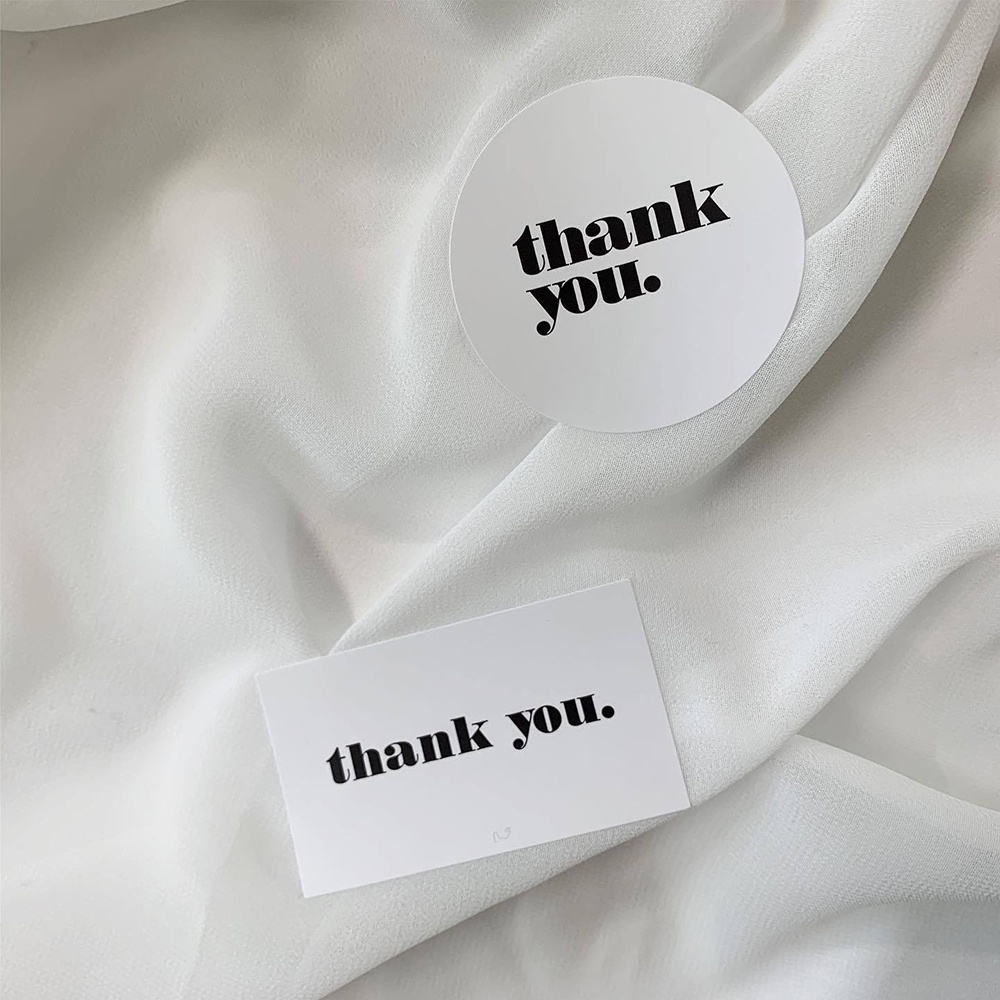 10 Sheets/60Pcs Round Square Thank You Sticker DIY Cards Envelope ...