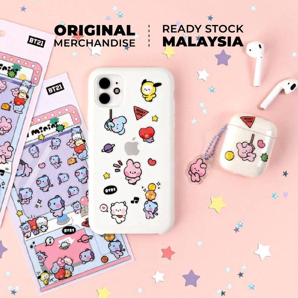 [OFFICIAL] BT21 Minini Clear Sticker BTS BT21 TinyTAN BangTan Kpop Merch | Shopee Singapore