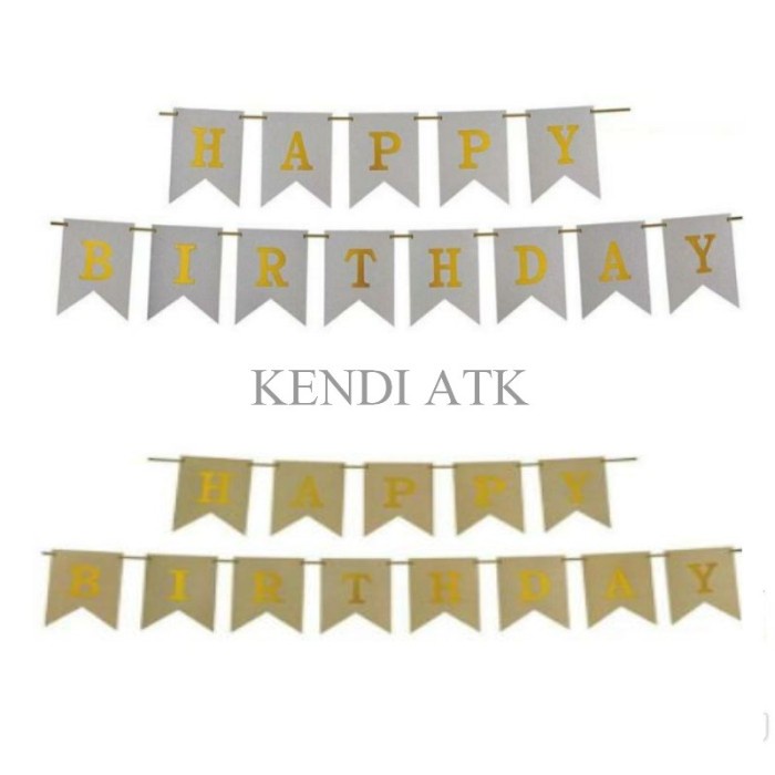 Happy BIRTHDAY Writing BANNER In The Shape Of A Pentagon (free Ribbon ...