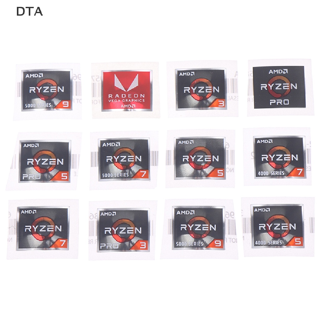 DTA AMD Processor Series Sticker ATHLON Ryzen R 3 5 7 Logo PRO7 ...