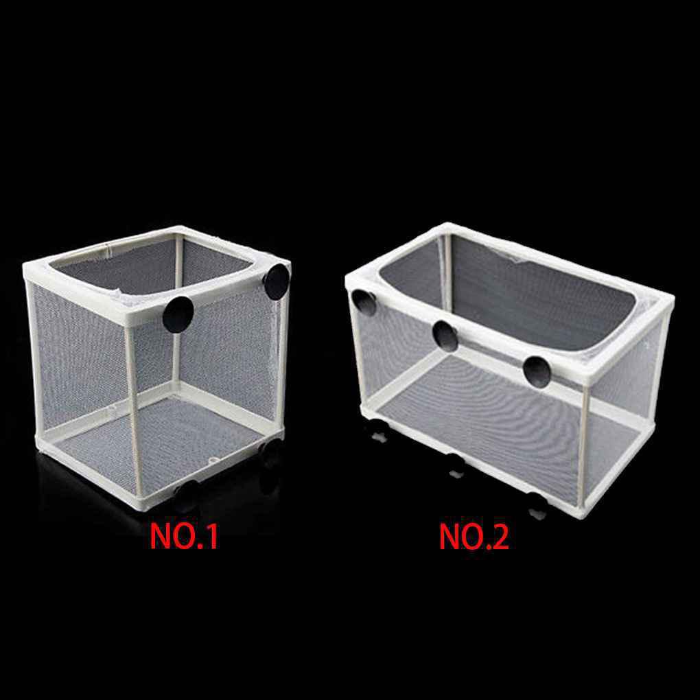 Useful Aquarium Fish Tank Guppy Breeding Breeder Baby Fry Net Trap Box ...