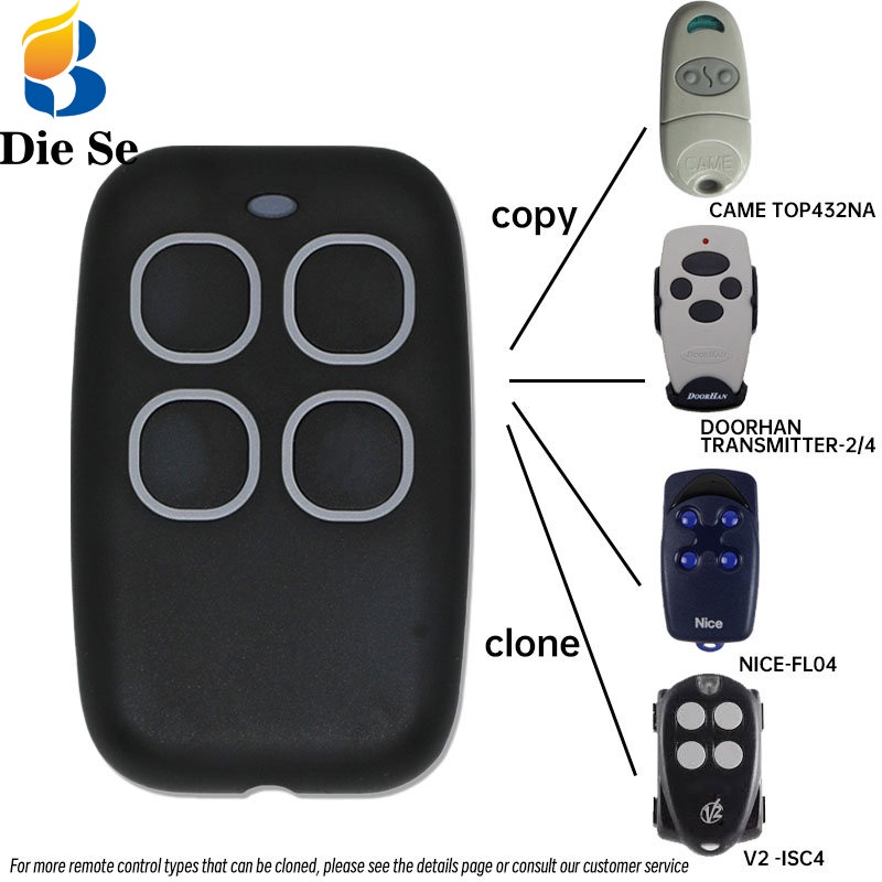 433Mhz Rf Clone Remote Control 50m 4 Button Copy Transmitter Fixed ...