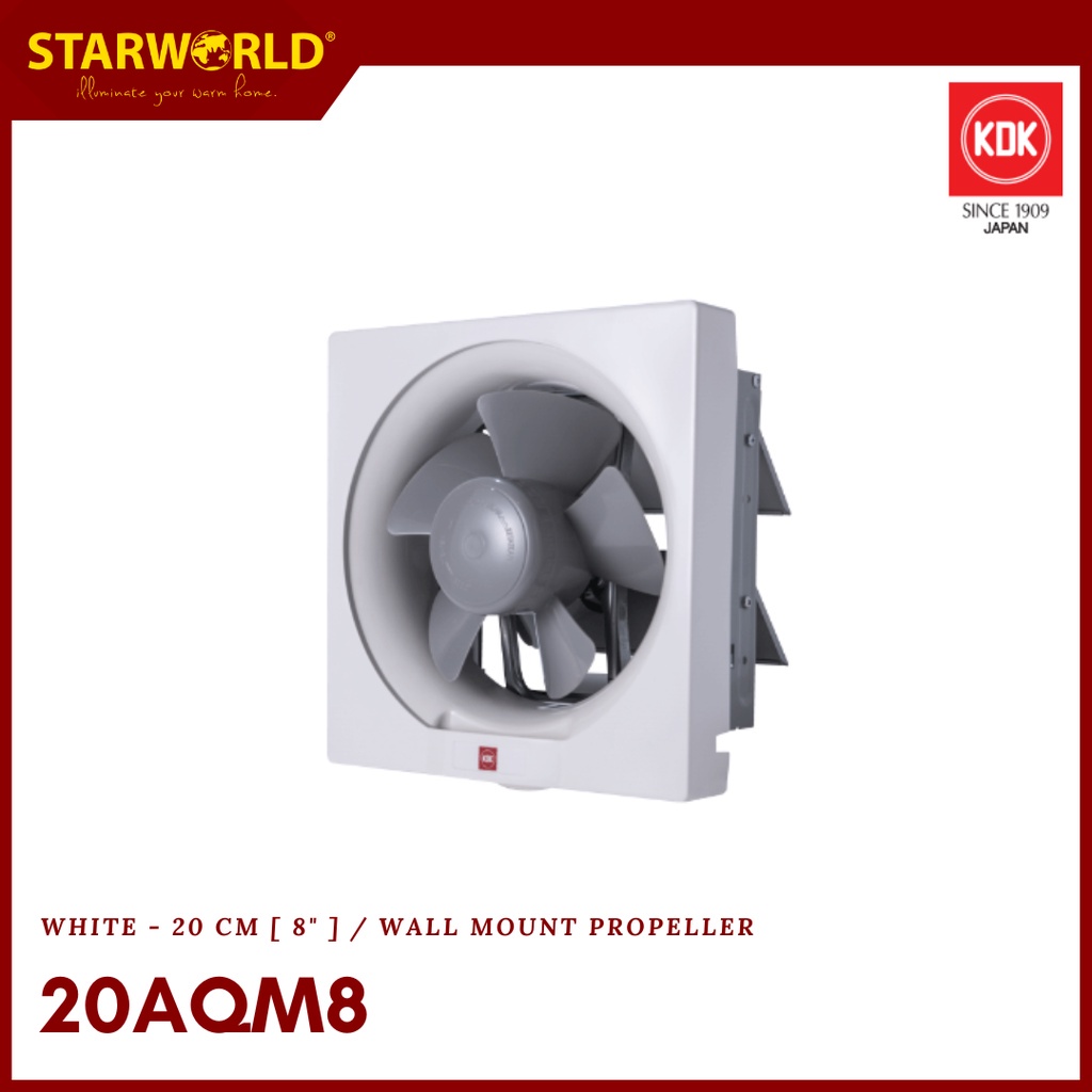 KDK 20AQM8 20cm/8 Inch Wall Mount Type Ventilation Fan Exhaust Fan ...