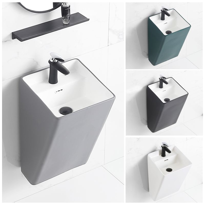 Column washbasin ceramic column basin integrated floor-standing ...