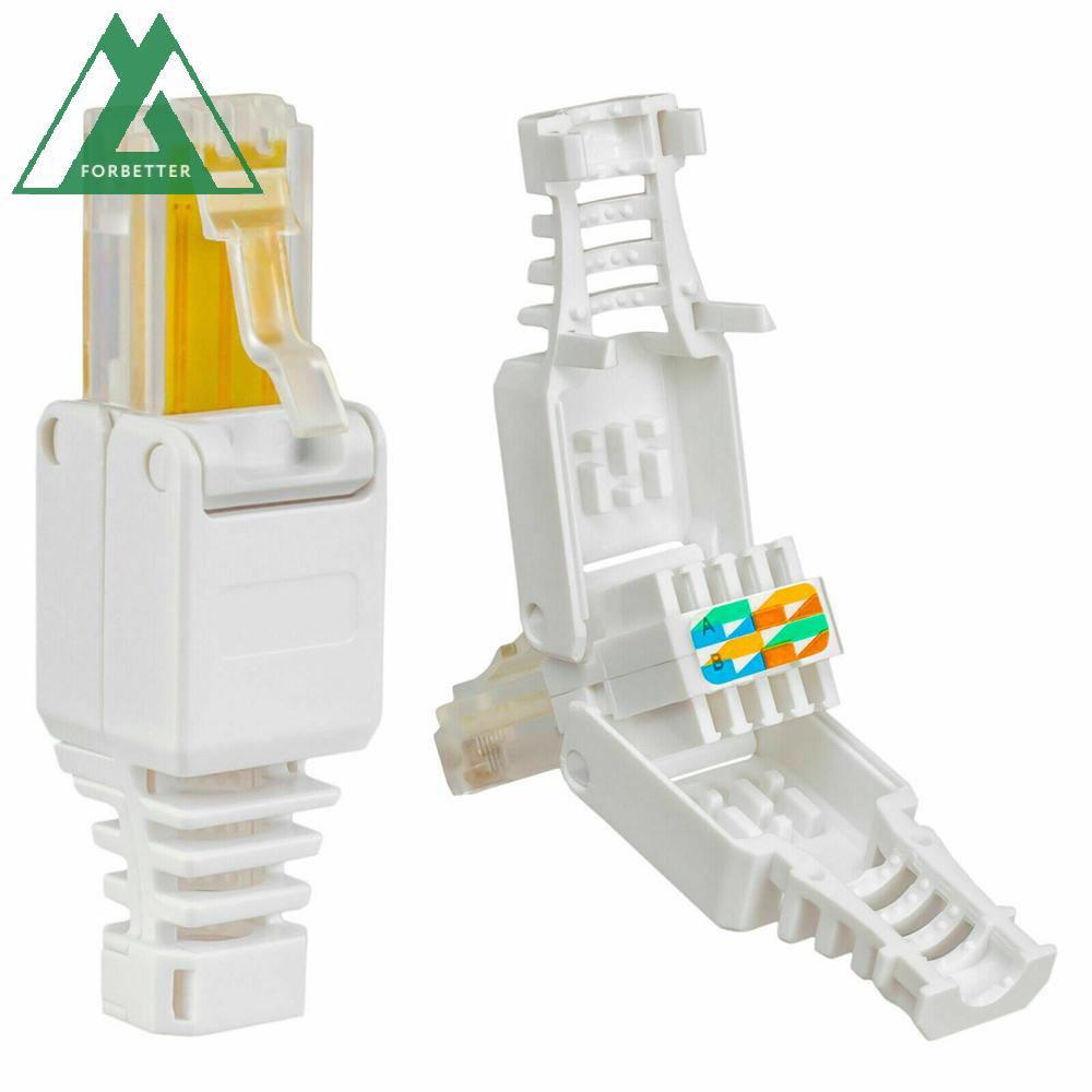 FORBETTER Portable RJ45 Connector Ethernet Cable CAT6 Plug Connectors ...