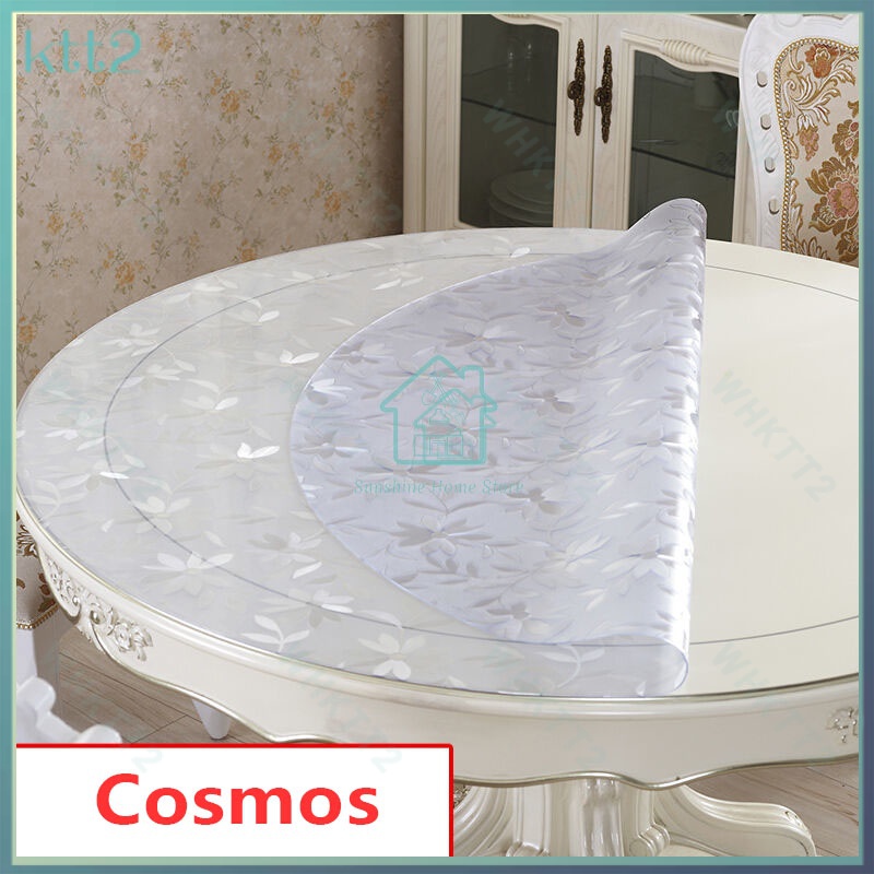 Table mat transparent round with two patterns optional Foldable ...