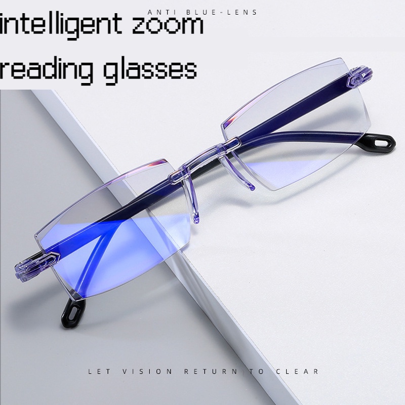 Classic Frameless Reading Glass Square Glasses Anti Radiation ...