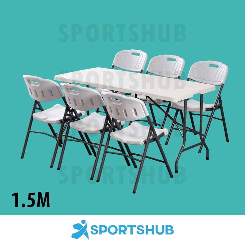 Heavy Duty HDPE Outdoor Foldable Table Portable Adjustable Height ...