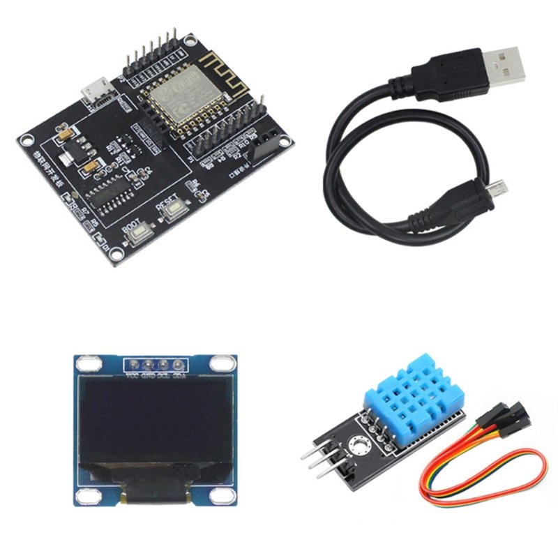 Esp8266 Iot Devpment Board Dht11 Temperature And Humidity 096 Oled Display Sdk Programming Wifi 7739