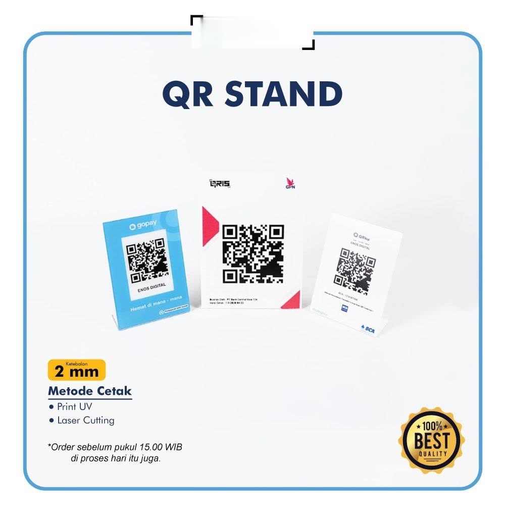 QR STAND / STANDING CUSTOM QR CODE TABLE CAFE / RESTO / ACRYLIC CASHIER ...