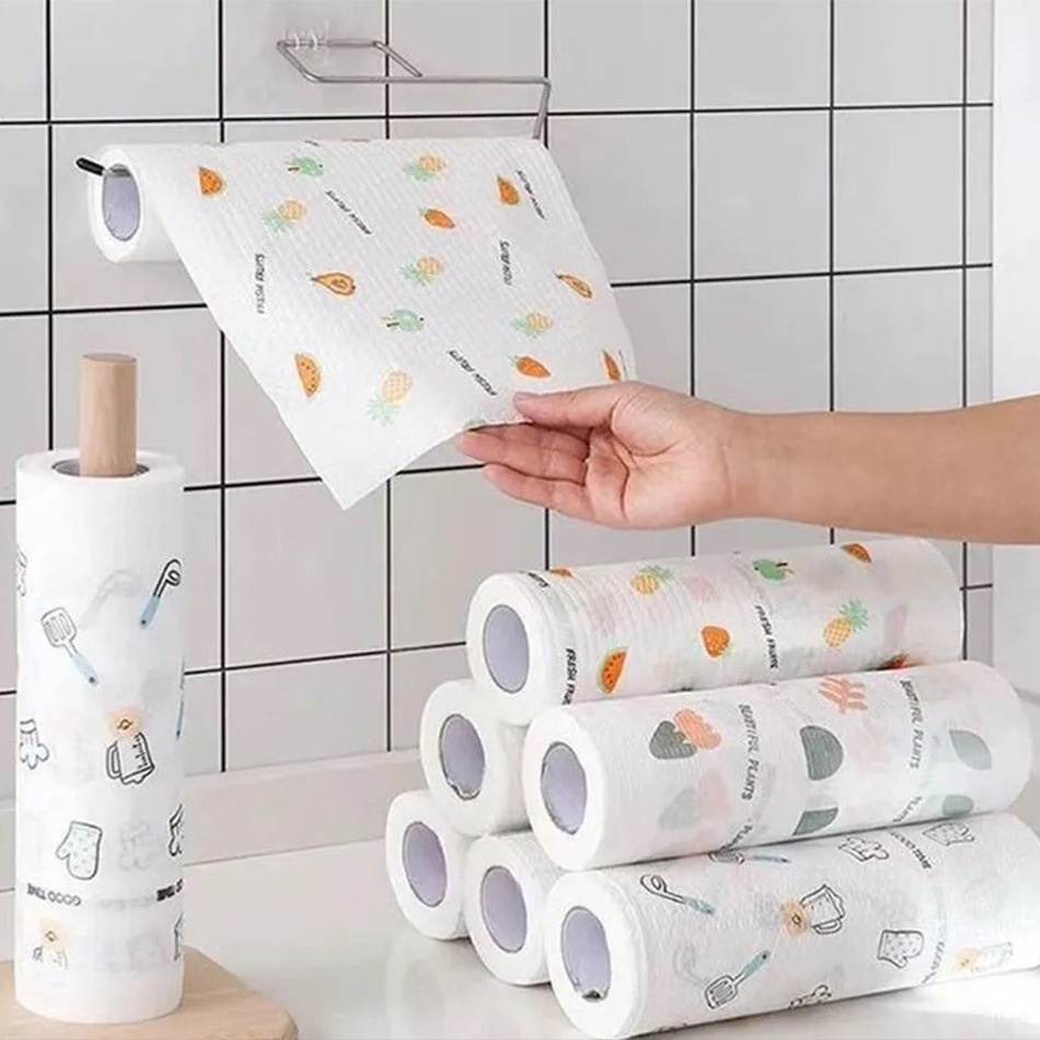50 Pcs Disposable kitchen cloth lazy washable kitchen paper thickened ...
