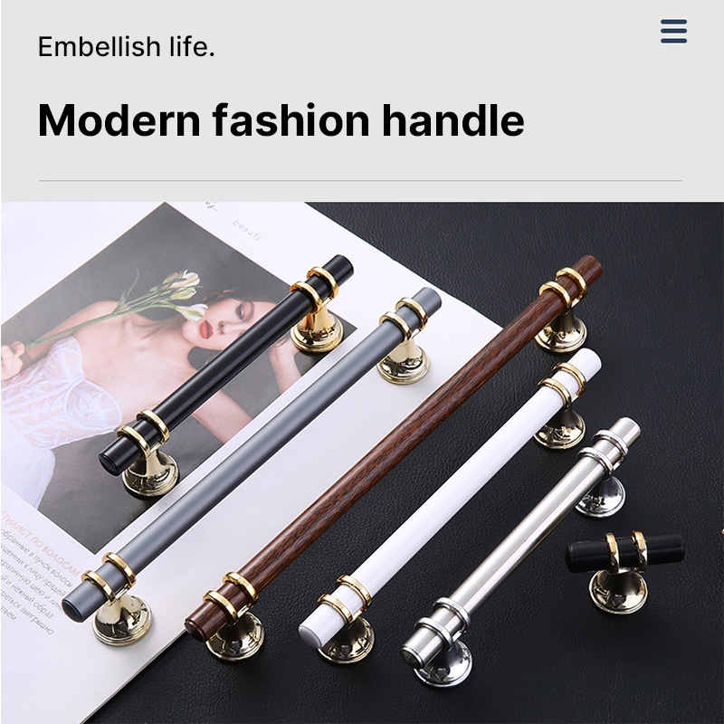 New Type Aluminum Profile Cabinet Door Handle Wardrobe Drawer Round ...