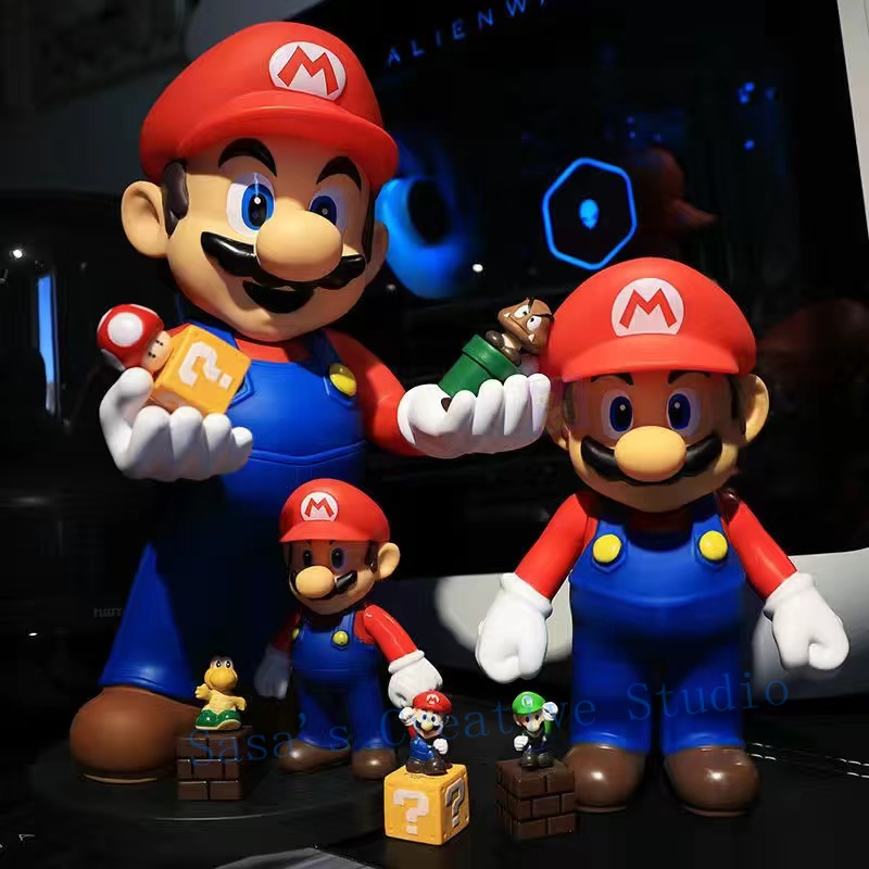 Large Size super mario Doll 32cm Ornaments Movable Louis Yoshi Figure ...