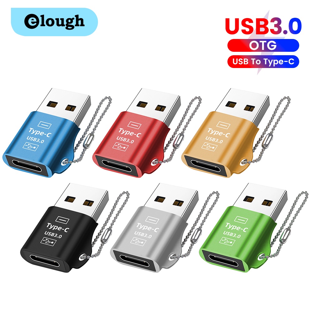 Elough USB 3.0 To Type C Adapter OTG Type C Male To USB Female ...