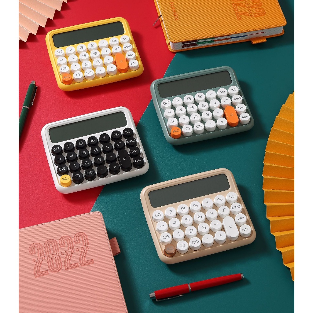 【SG local】Desktop Cute Calculator Large Display Mechanical Dot Keyboard ...