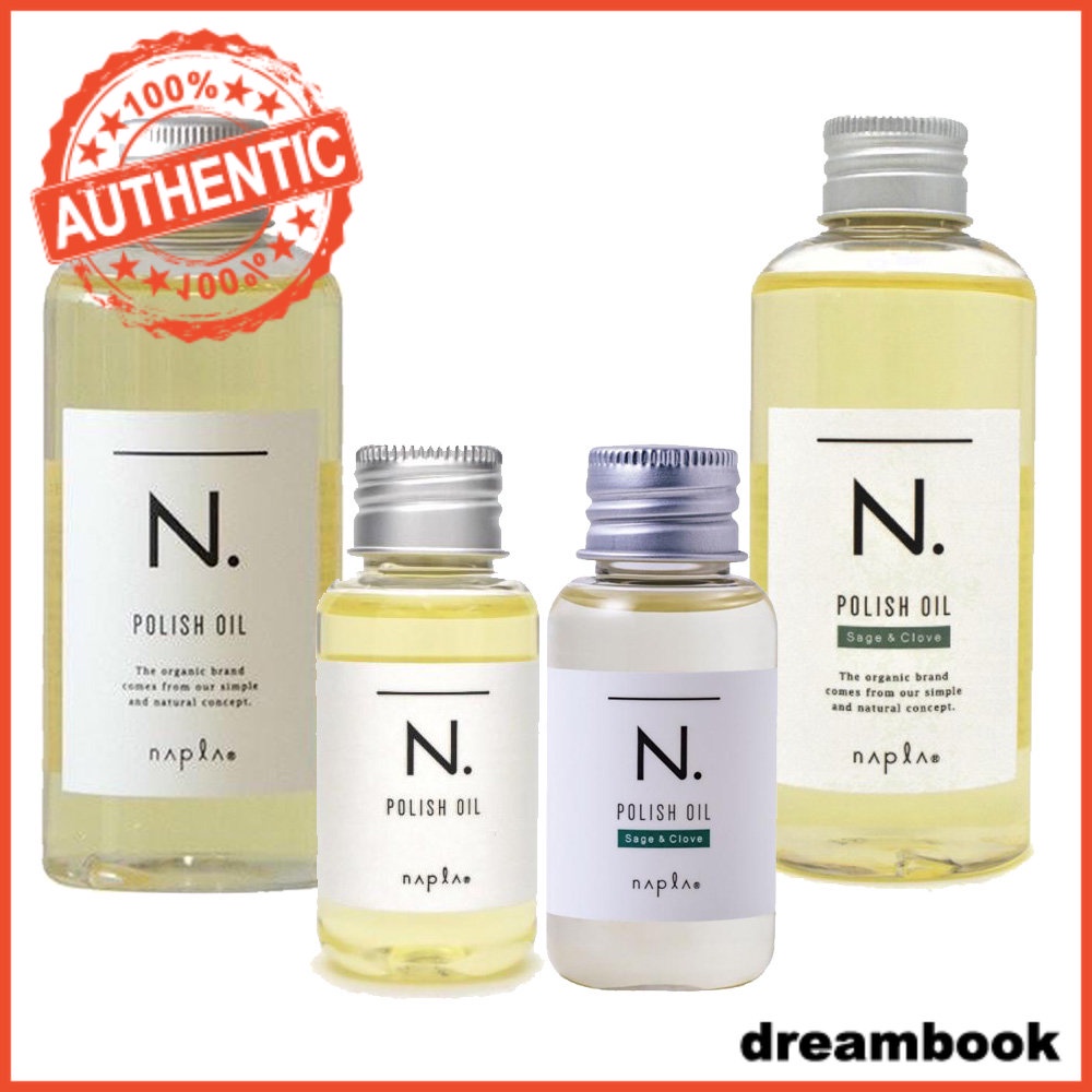 [In stock] Napla N. Hair Styling Polish Oil - Original Citrus / Sage & Clove (30mL / 150mL ...