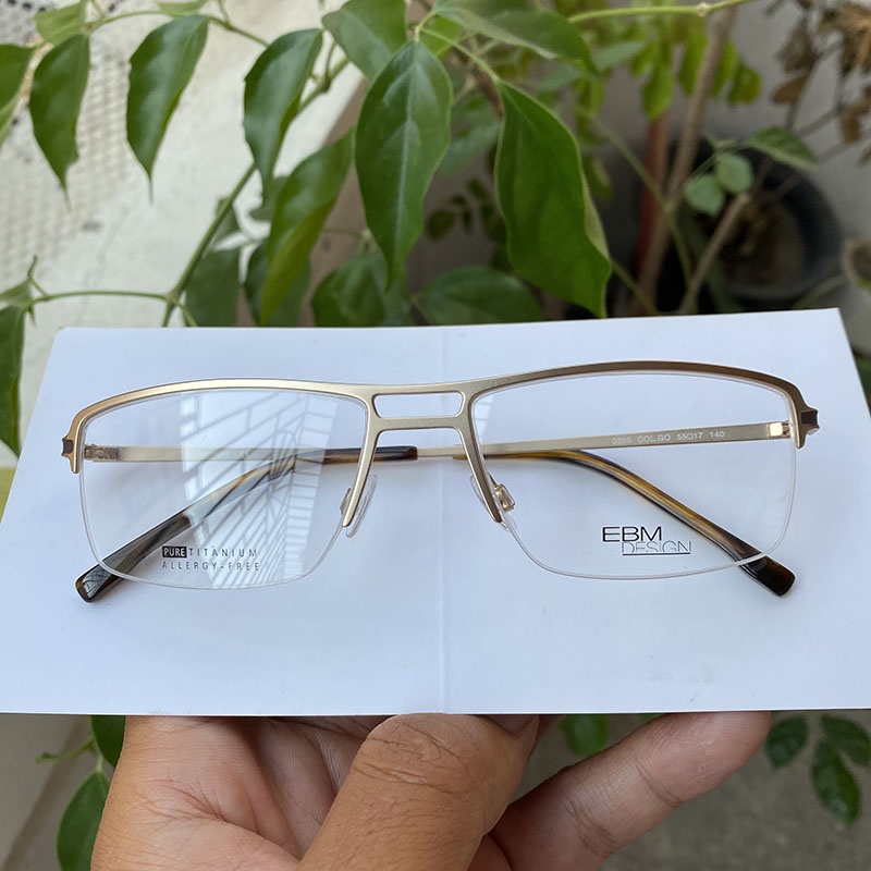 Germany Pure Titanium Frames Spectacles Half Rim Eyeglasses Allergy ...
