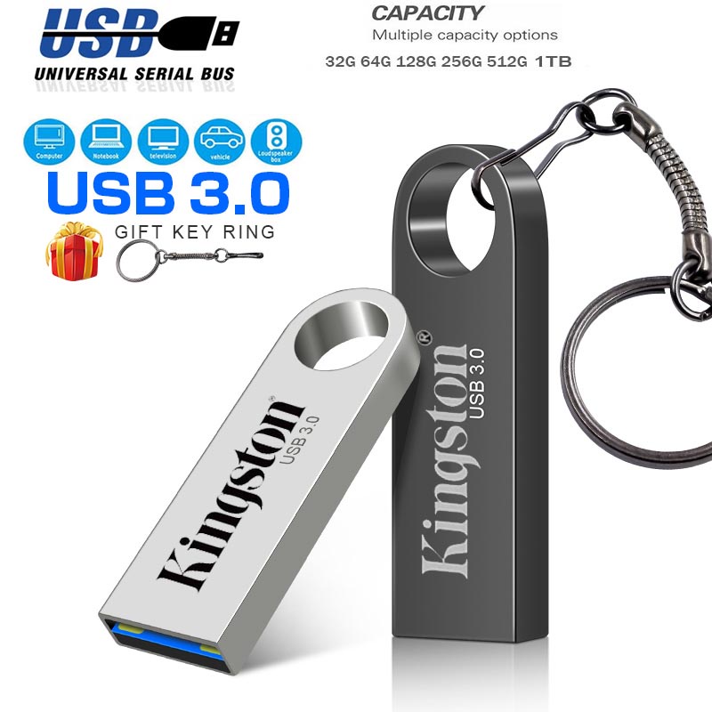 High Speed KingSton USB3.0 Flash Drive Metal mini Pendrive 32GB 64GB ...