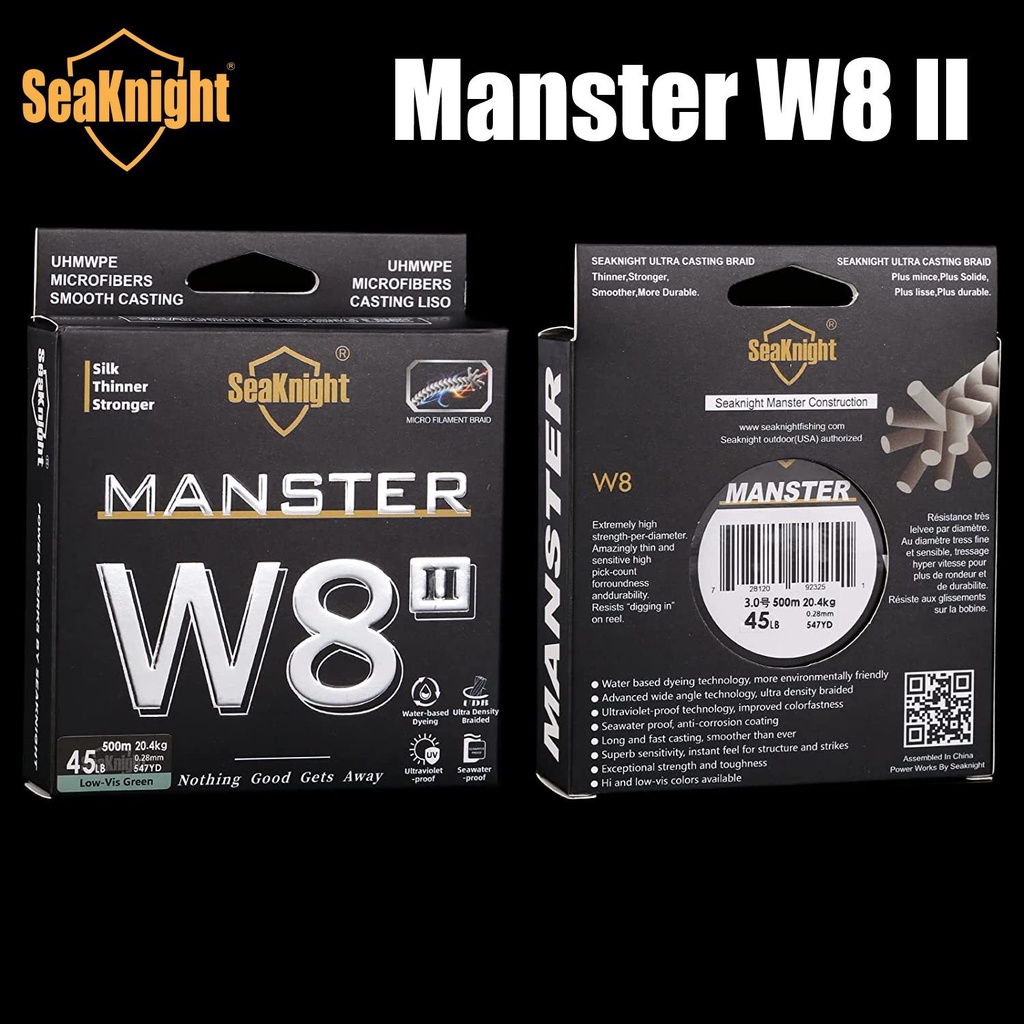SeaKnight Manster W8 II 150M/300M/500M 8 Strands Fishing Multifilament ...