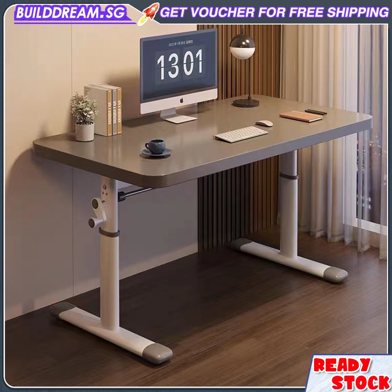 (63-90cm) Height Adjustable Computer Table Laptop Table Study Table ...