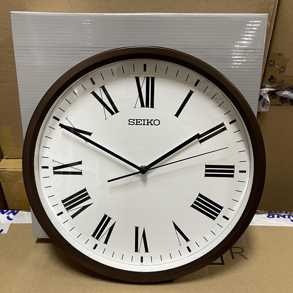 Seiko Clock QHA009B Decorator Brown Analog Quartz Plain Wall Clock ...