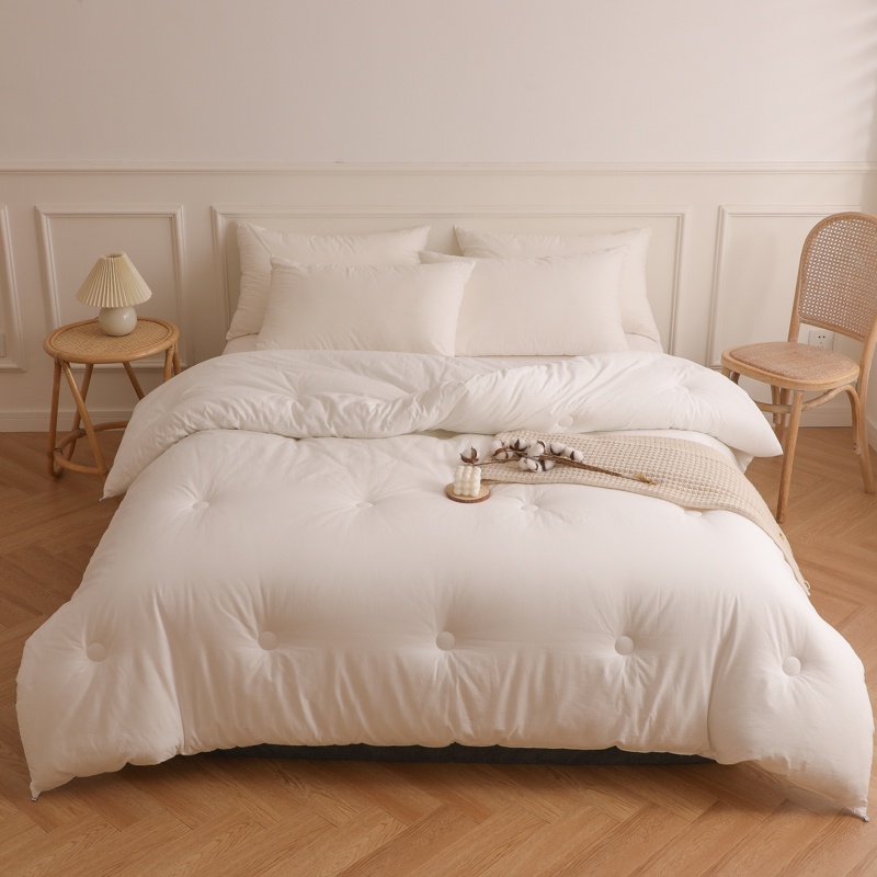 1 Pc Thick And Fluffy Comforter for Winter Cotton Quilt Pure White ...
