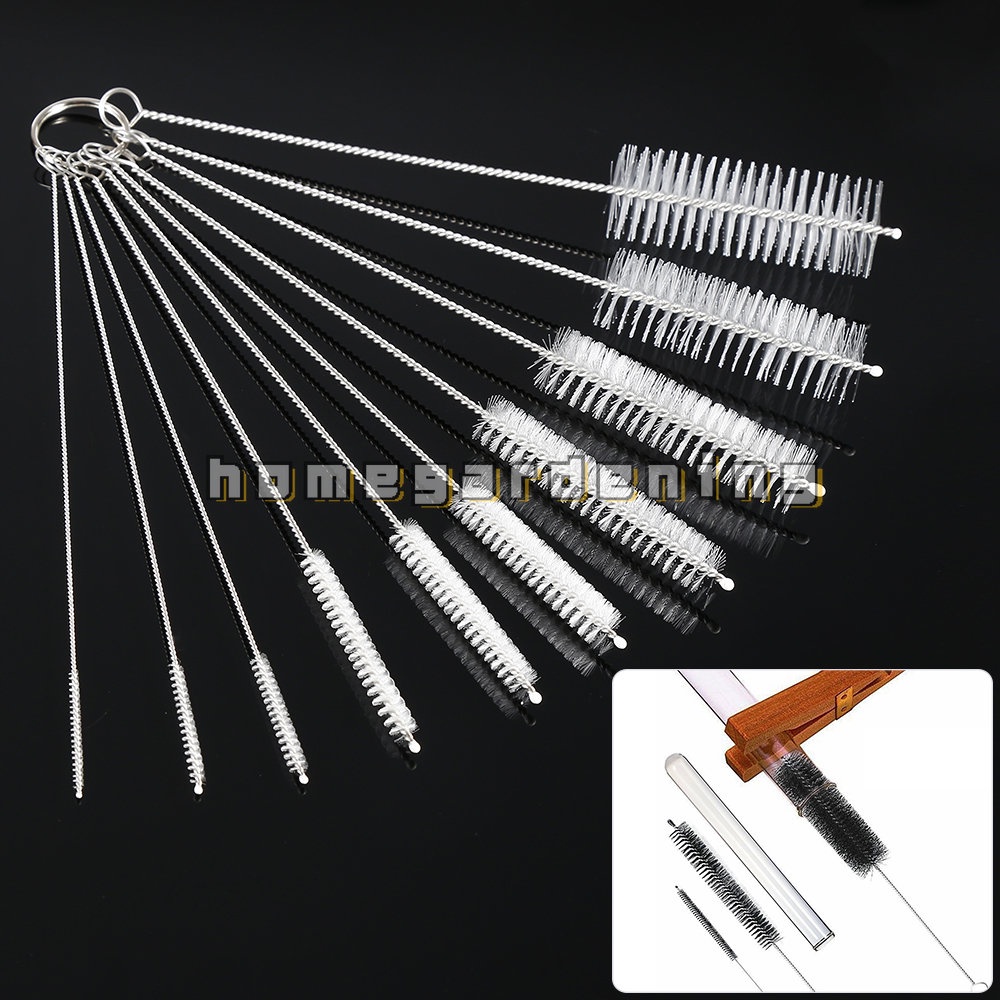 10Pcs/set Nylon Cleaning Brush Set Test Tube Bottle Straw Washing ...