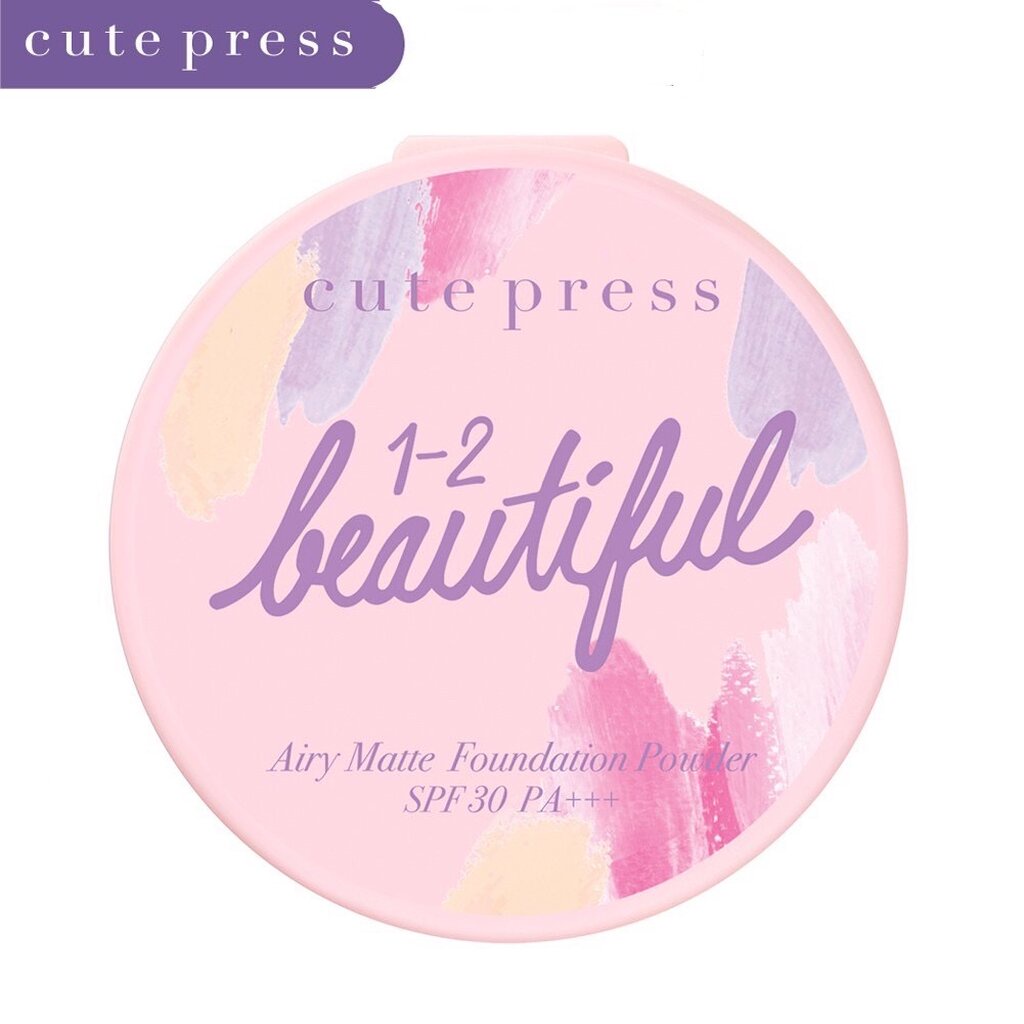 Cute Press 1-2-Beautiful Airy Matte Foundation Powder SPF30 PA +++ 5 ...