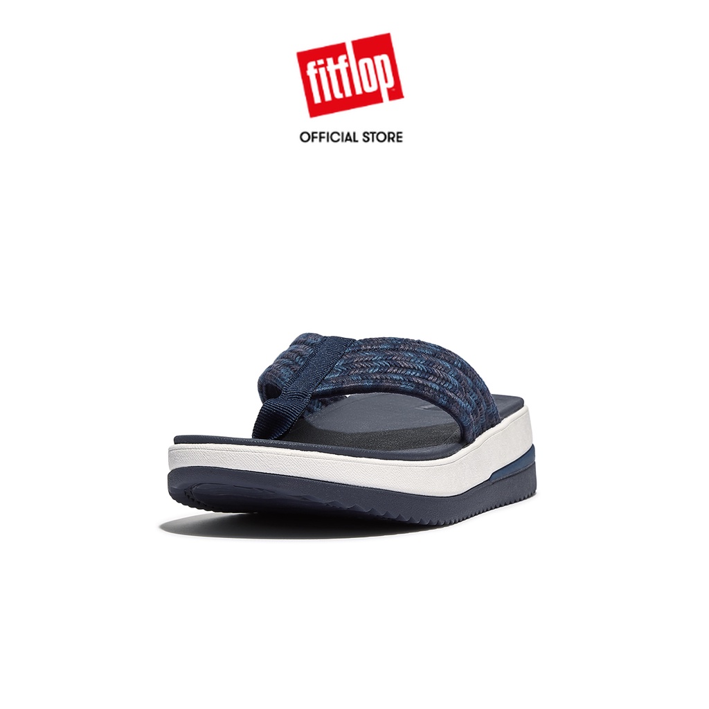 FitFlop SURFF Women's Art-Webbing Toe-Post Sandals - Midnight Navy Mix ...