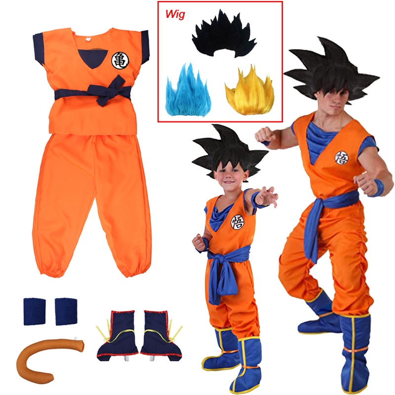 Halloween Anime Dragon Ball Costume For Kids Boy Son Goku Cosplay ...