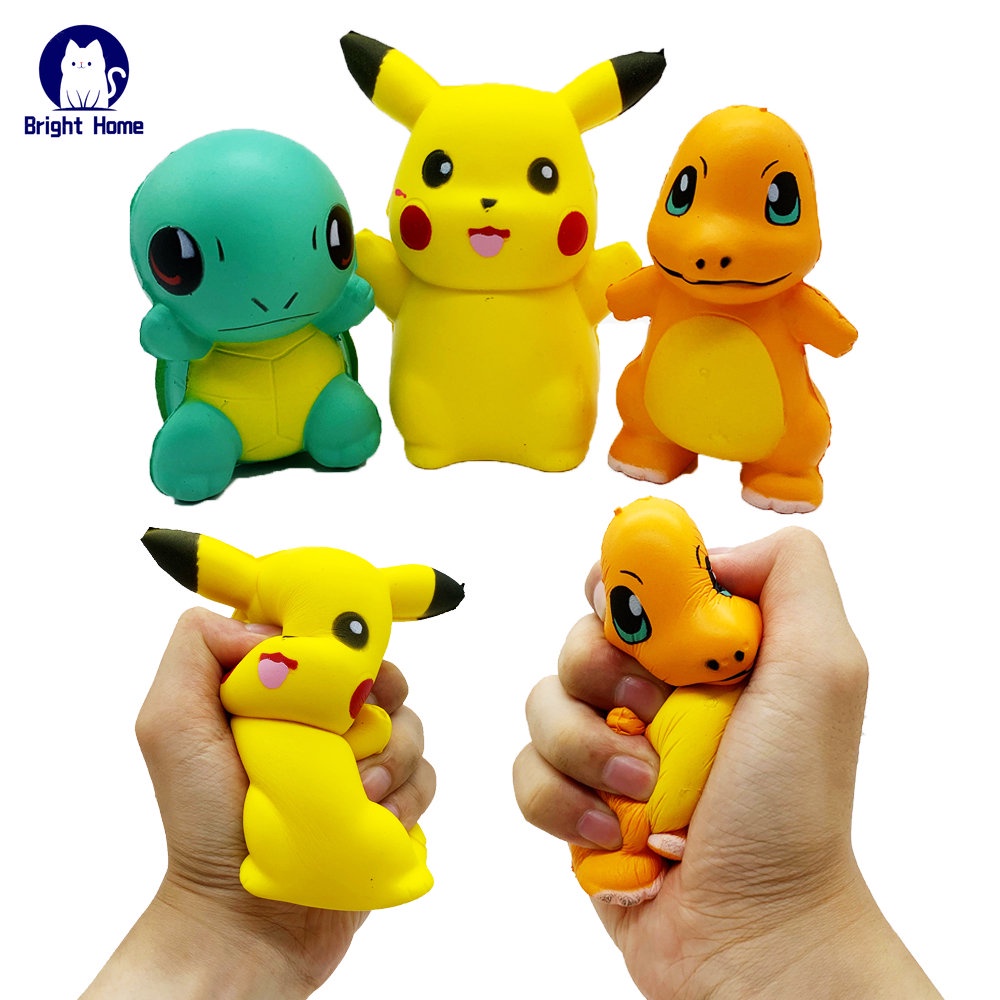 Pokemon Pikachu Squishy Anti stress Fidget Toys Kawaii Turtle Squishy ...
