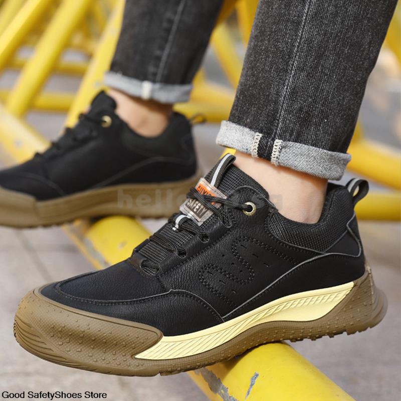 Steel Toe Safety Shoes For Men Work Safety Boots Puncture-Proof Work ...