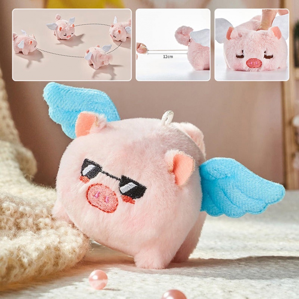 Flying Pig Plush Toys Spinning Angel Pig Stuffed Toys Built In Whistle Soft Decompression Toys ...