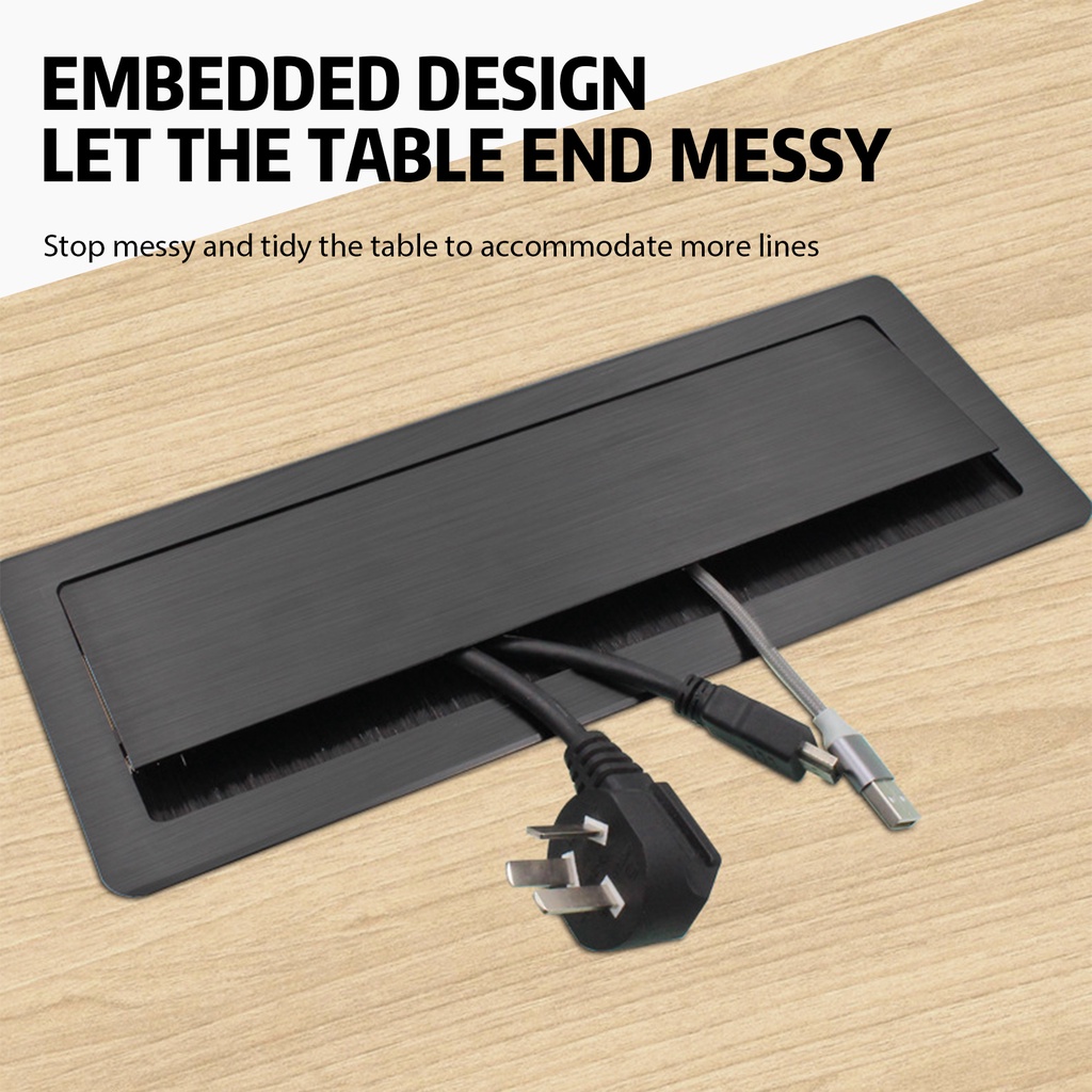 Aluminum Alloy Cable Holder & Desk Hole Cover - Wire Management ...