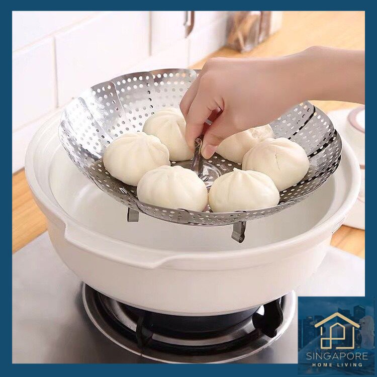 Foldable Stainless Steel Kitchen Steamer with Handle Multi-function ...