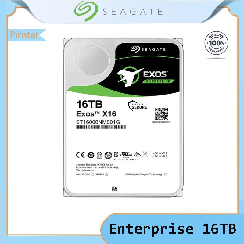 Seagate ST16000NM001G 16TB EXOS x16 512e SATA 7200 Turn/Point 256mb 3.5 ...