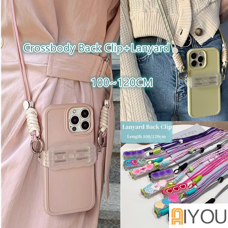 Back Clip Lanyard Slant Straddle Crossbody Color Lanyard Anti Lose ...
