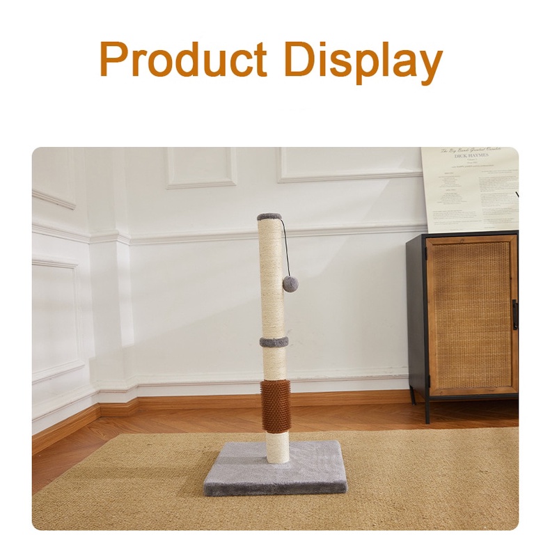 80cm Scratch Post Cats Toys Scratching Post Sisal Rope Scratching Post ...