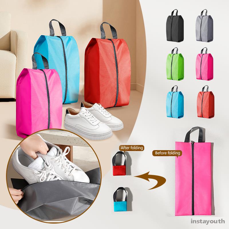 3 Sizes Dustproof Shoes Storage Bags Travel Portable Nylon Shoes Bag ...