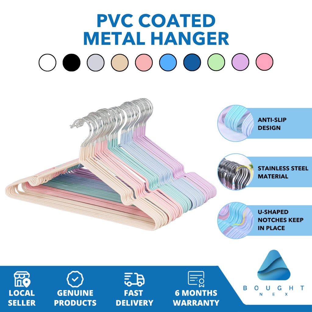 PVC Coated Metal Hanger - Multifunctional, Non-Slip, Lightweight ...