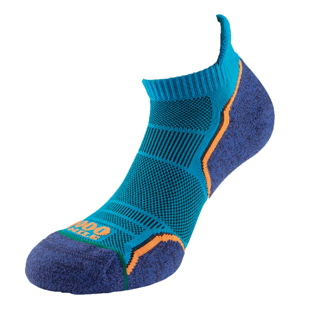 1000 Mile Run Socklet Single Layer Twin Pack Kingfisher/Navy 2263K ...
