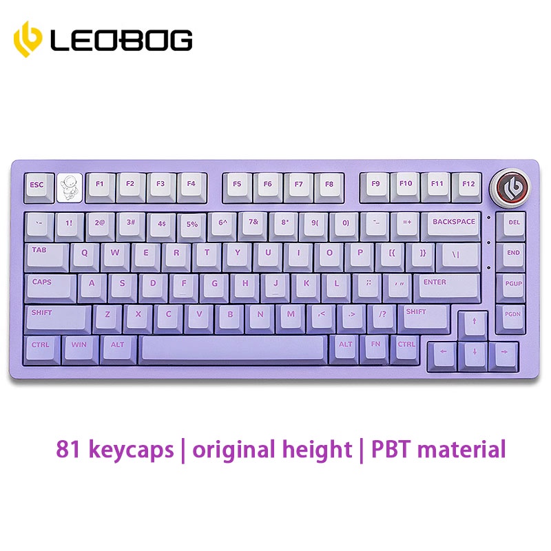 LEOBOG Hi75 keycap Mechanical keyboard kit special 81 key keycap PBT ...