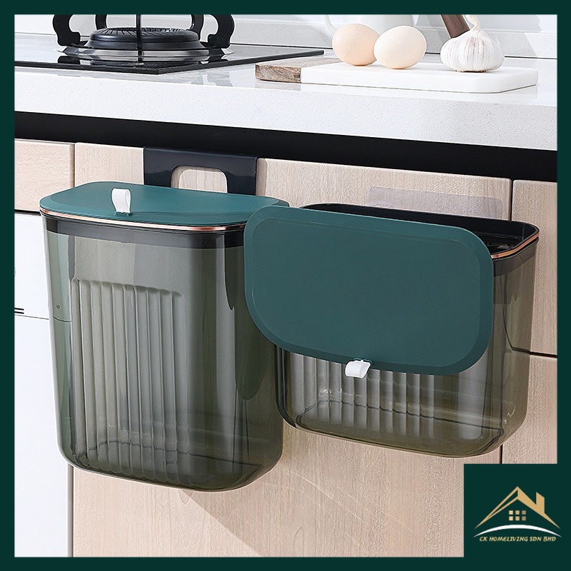 Wall Mounted Hanging Trash Bin Kitchen Countertop Compost Bin Cabinet ...