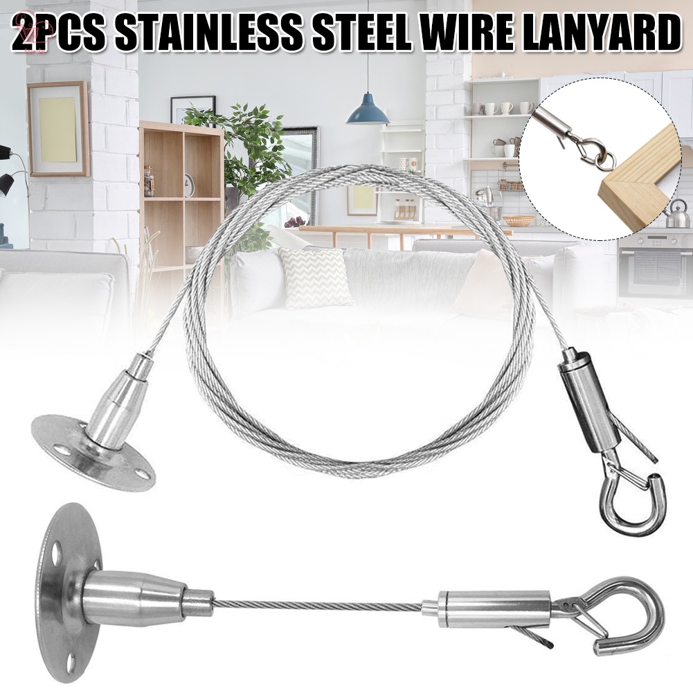 2 Pcs Stainless Steel Wire Rope Automatic Wire Rope Clamp With Lock ...