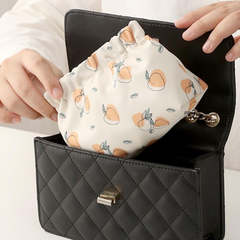 Cartoon Mini Shrapnel Printed Lipstick Waterproof Flower Bag Storage ...