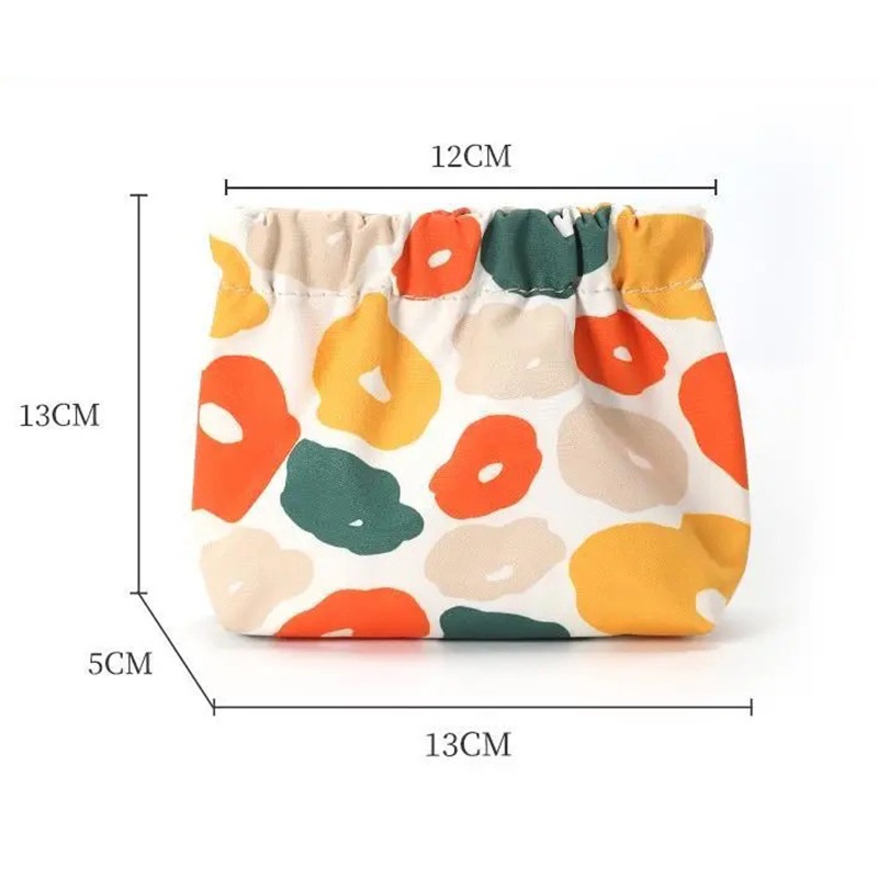 Cartoon Mini Shrapnel Printed Lipstick Waterproof Flower Bag Storage ...