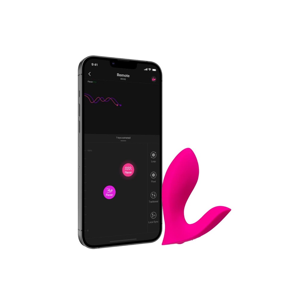 Lovense - Flexer App-Controlled Dual Stimulation Panty Vibrator (Pink) | Shopee Singapore