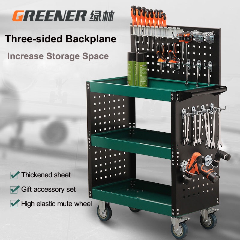 Tool Trolley Toolbox Tool Cart With Mute Wheels Workshop Holder Cabinet ...