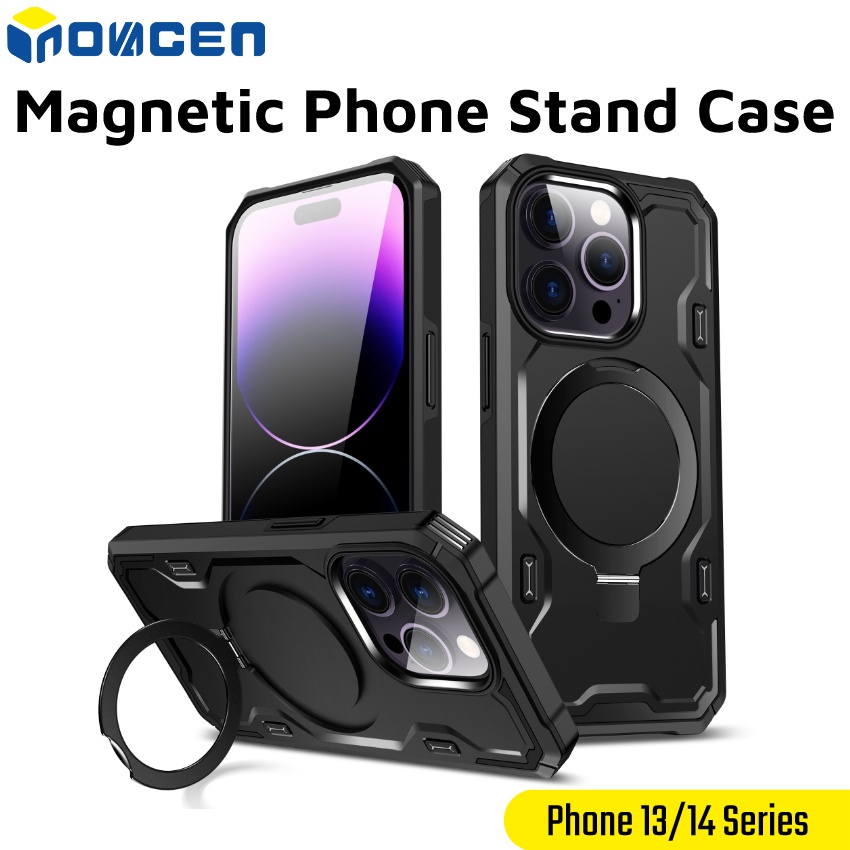 INOVAGEN Magnetic Phone Case With Invisible Stand For Phone 12 13 14 15 ...